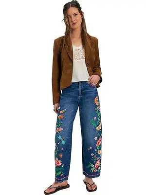 DRIFTWOOD Davina Barrel Jeans - Gardenia Dreams