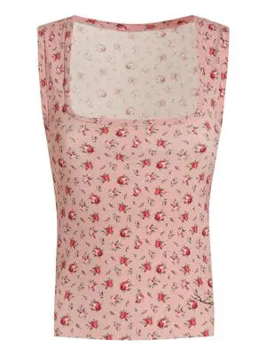 Dolce & Gabbana Rose-print Viscose Tank Top - Multicolor