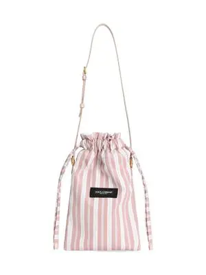 Dolce & Gabbana Essenza Bag In Striped Poplin Multicolor