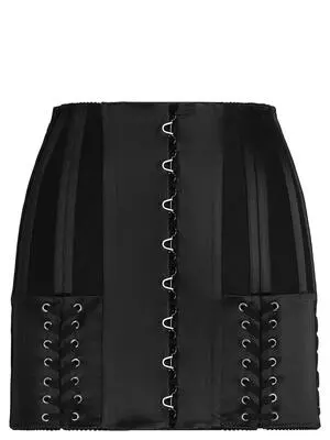 Dolce & Gabbana Stretch Satin Miniskirt - Black