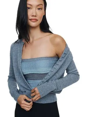 LYREBIRD Striped Tube Top - Blue Pattern
