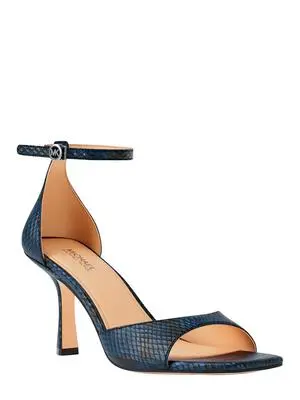 Michael Kors Amali Snake Embossed Sandals - Blue
