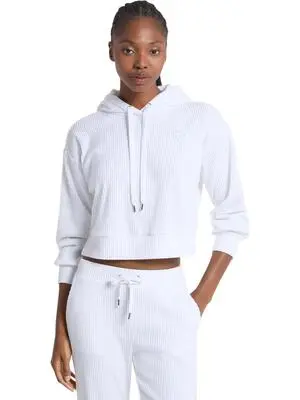 Michael Kors Ribbed Knit Hoodie - White