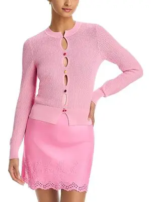 Aqua Long Sleeve Knit Top Exclusive - Pink