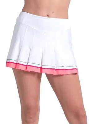 Lucky In Love Pleated Skirt - White