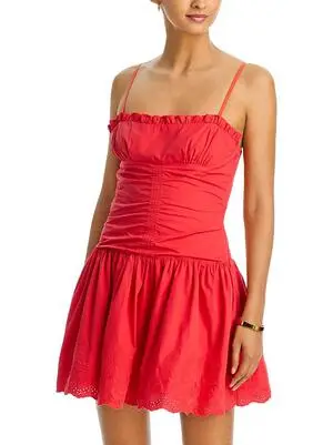 Aqua Poplin Mini Dress Exclusive - Orange
