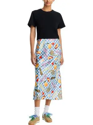 Aqua Short Sleeve T-shirt Dress - Multi