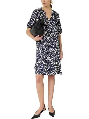 Gerard Darel Raliah Split Neck Dress - Ink