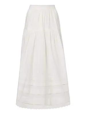 DÔEN Sebastiane Cotton Poplin Maxi Skirt - White