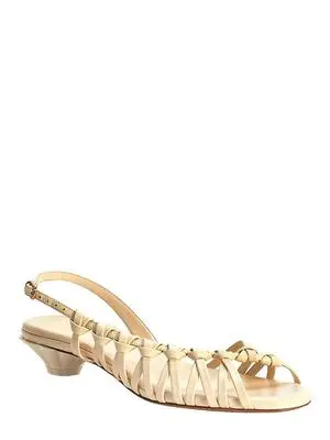 Chloé Estelle" Knot Strappy Heeled Sandals - Soft Ivory