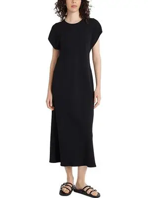LUXELY Short Sleeve Maxi Dress - Meteorite