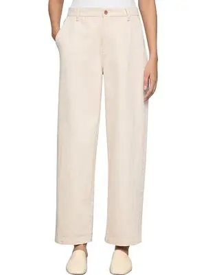 Lafayette 148 New York Kent Barrel Leg Jeans - Washed Ecru