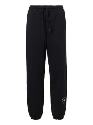 Adidas By Stella McCartney Logo Cotton-blend Sweatpants - Black