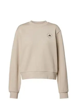 Adidas By Stella McCartney Logo Cotton Sweatshirt - Beige