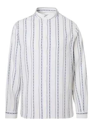 Brunello Cucinelli Striped Cotton Shirt - White