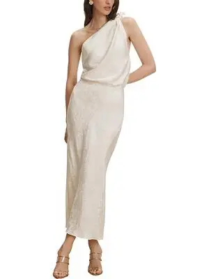 Veronica Beard Ella Embroidered Midi Dress In Bluebell/Ecru - 60% Off