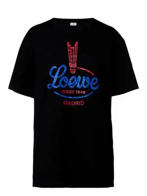 Loewe Logo Jersey T-shirt - Black