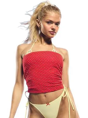 Pink By Frankies Bikinis Louise Tube Top - Print
