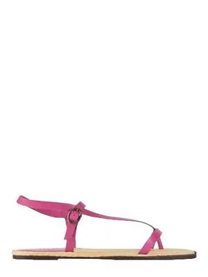 Farm Rio Leather Thong Sandals - Pink