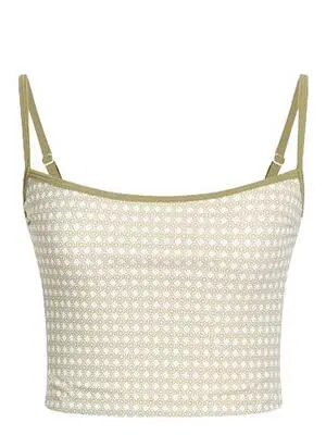Faithfull The Brand Printed Crop Top - Green