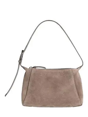 Brunello Cucinelli Leather Baguette Bag - Beige
