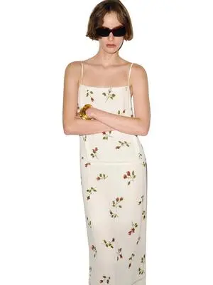 REFORMATION Delfina Sleeveless Midi Dress - Ivory