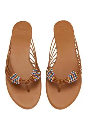REFORMATION Jessica Flat Thong Brown