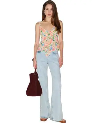 REFORMATION Cori Top Yellow