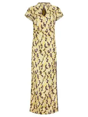 DES_PHEMMES Floral-Print Midi Dress