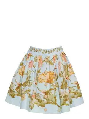 Cara Cara Betty Button-detail Mini Skirt - Blue