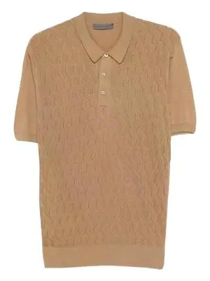 Corneliani Textured Polo Shirt - Neutrals