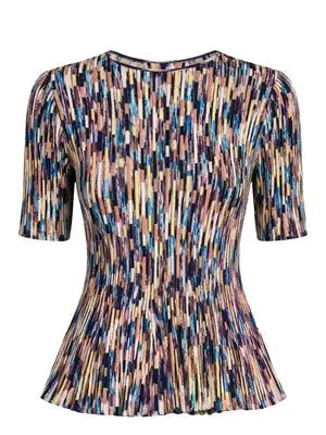 Ulla Johnson Samira Peplum Top - Blue