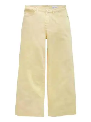 Ag Saige Wide-Leg Crop Jeans Yellow