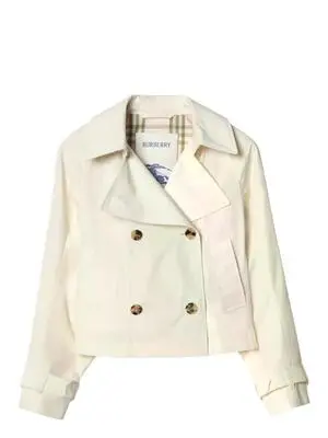 Burberry Cropped Ladybrook Trench Jacket - Neutrals