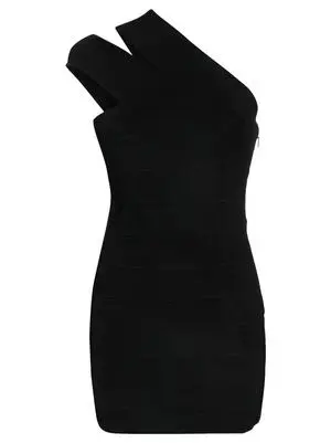 Herve Leger Icon One-shoulder Mini Dress - Black