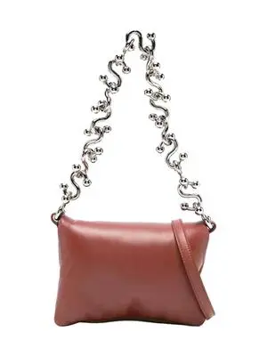 Sportmax Mini Soffy Chain-Strap Leather Shoulder Bag Red