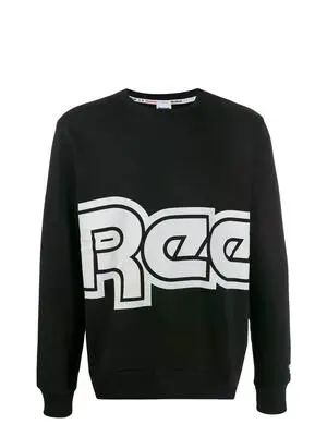 REEBOK Retro Logo Print Sweatshirt - Black