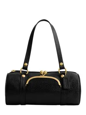 COACH Kisslock Barrel Bag - Brass/black