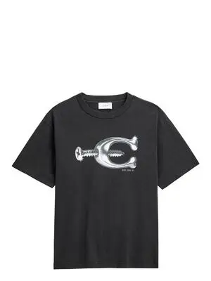COACH Hardware Relaxed T-shirt In Organic Cotton - Black