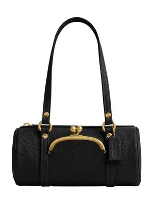 COACH Kisslock Barrel Bag 28 Brass/black
