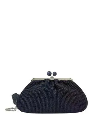 Max Mara Medium Pasticcino Bead-embellished Clutch - Blue