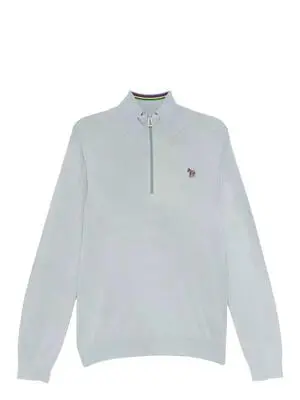 Paul Smith Zebra-logo Cotton Sweater - Blue