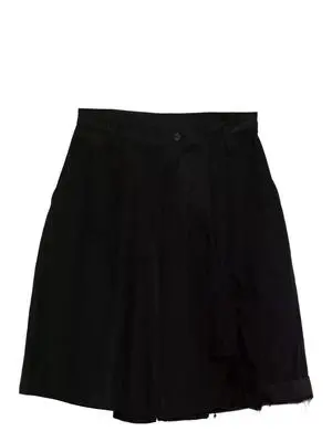 Yohji Yamamoto Distressed Shorts - Black