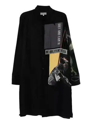 Yohji Yamamoto Graphic-print Shirt - Black