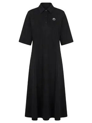 MARINE SERRE Logo Polo Shirt Dress - Black