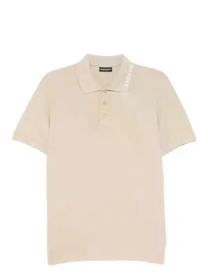 Emporio Armani Logo Polo Shirt - Neutrals