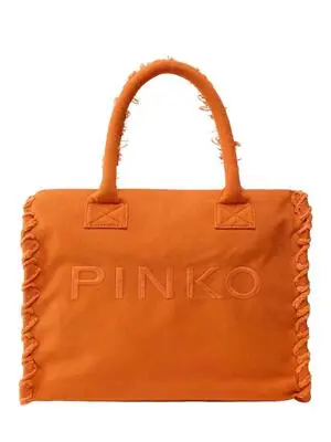 Pinko Fringed Beach Bag - Orange