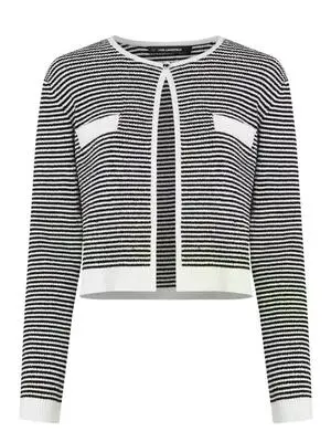 Karl Lagerfeld Ikon Striped Cardigan - Black