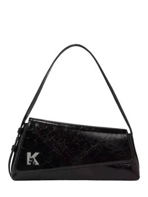 Karl Lagerfeld Geo Leather Shoulder Bag - Black