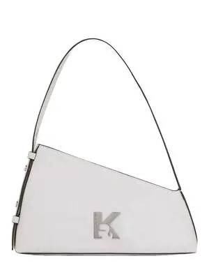 Karl Lagerfeld Leather Shoulder Bag - White